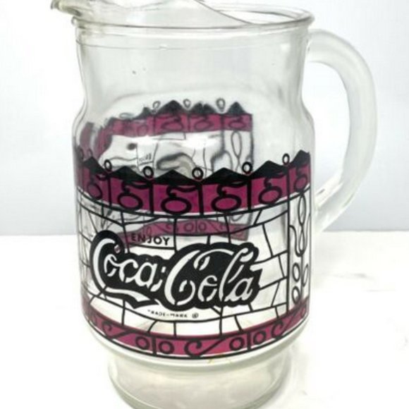 Coca Cola | Dining | Vintage 97s Cocacola Tiffany Style Stained Glass ...
